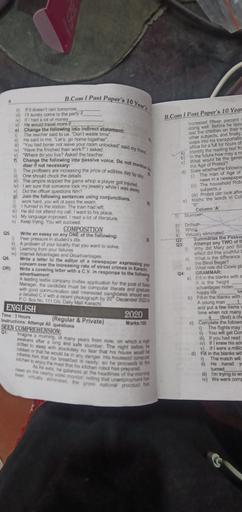 B.Com Part 1 Solved Past Papers 2009 - 2024 - Paksights