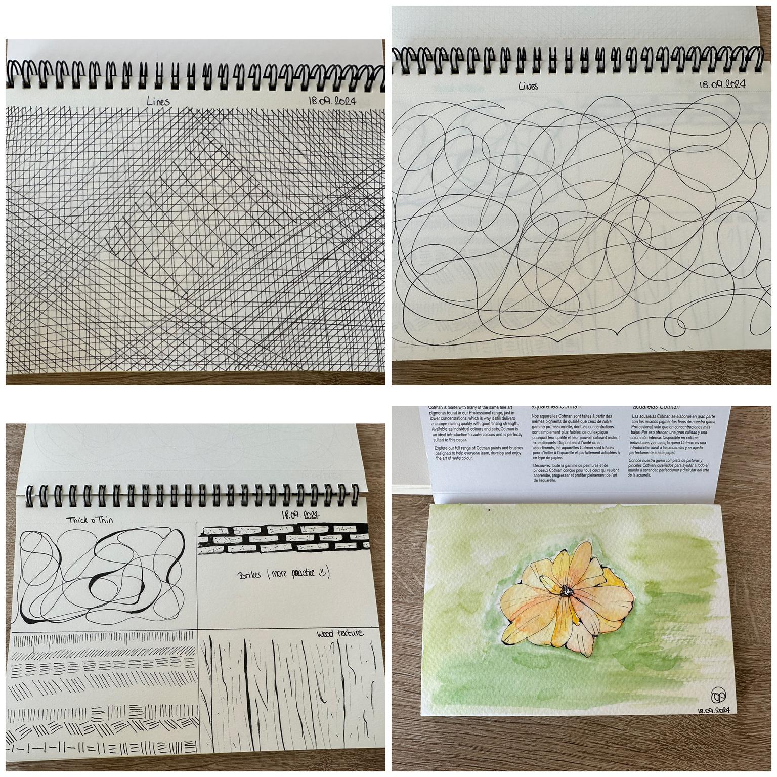 Liner and Pencil Practice